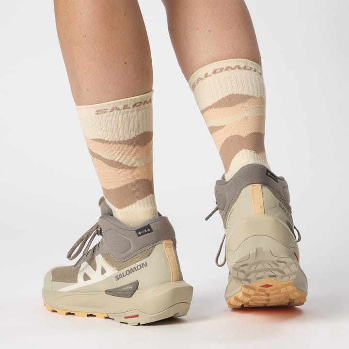 Salomon Elixir Activ Mid Gore-Tex Falcon/White Pepper/Papaya | Fjellsport.no